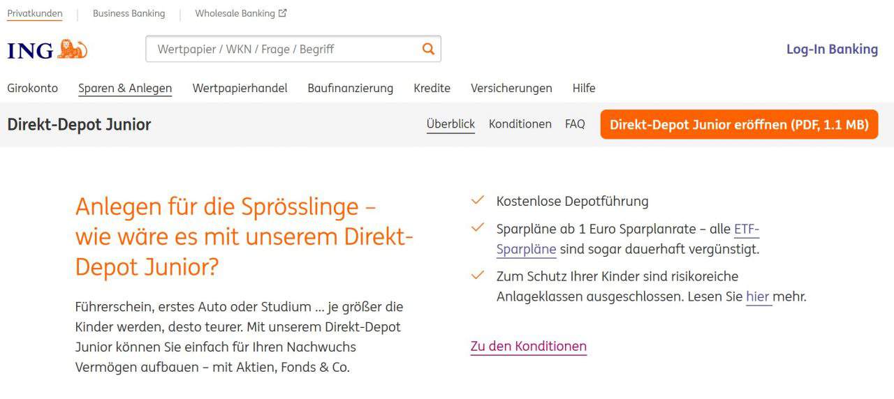 ING Junior Depot für Kinder - Test und Vergleich 2025